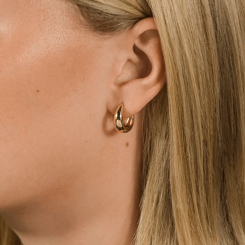 Micro hoop earrings gold store